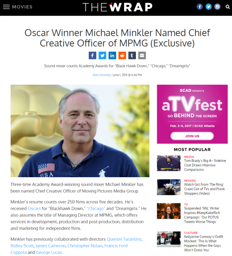 The-Wrap-Oscar-Winner-Michael-Minkler-Named-CCO-of-MPMG - Moving ...