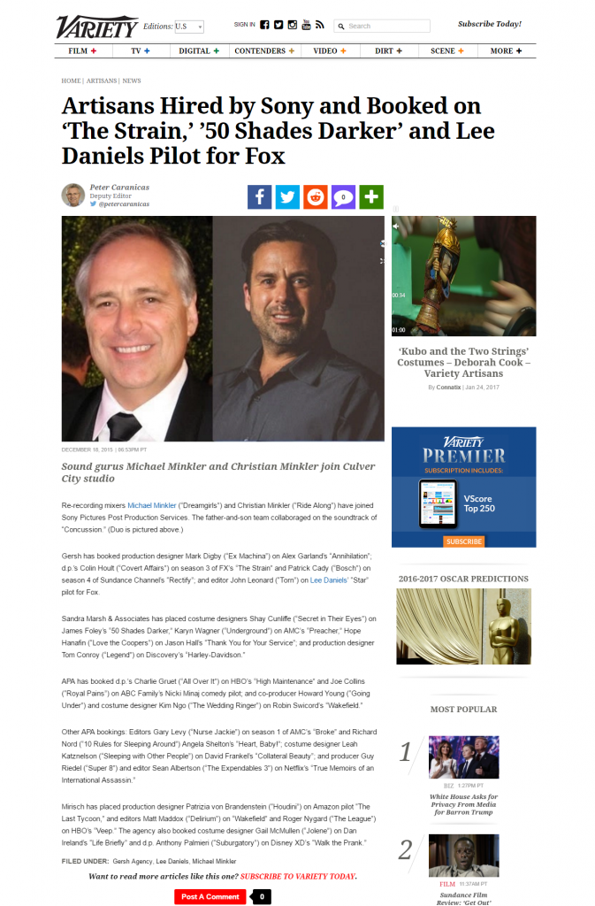 Variety-Michael-Minkler-Joins-Sony-Pictures-Post-Production-Services ...